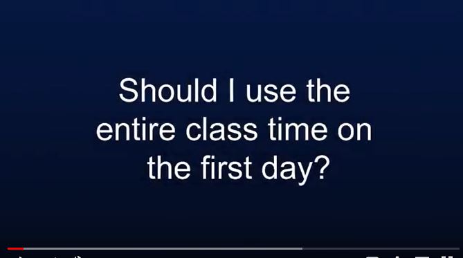 First Day of Class | Center for Excellence in Teaching and Learning